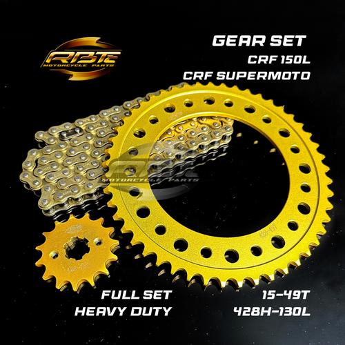 Jual GEAR GIR SET GIR PAKET CRF 150L SUPERMOTO 15T 49T 428H - Jakarta ...