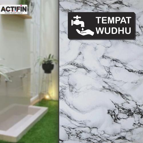 Jual Tempat Wudhu Sign Timbul 3D | Sticker Tempat Wudhu Acrylic - 15 x ...