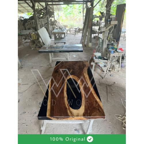 Jual meja makan resin epoxy kayu solid - Kab. Jepara - WOODWORLD ...