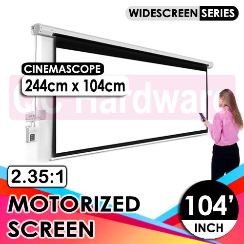 Jual Layar Proyektor Motorized 104" Ratio 2.35:1 Cinemascope - Screen ...
