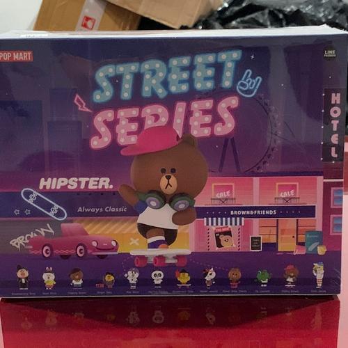 Jual FIGURE Pop Mart Line Friends Street Series Blind Box Figure Brown ...