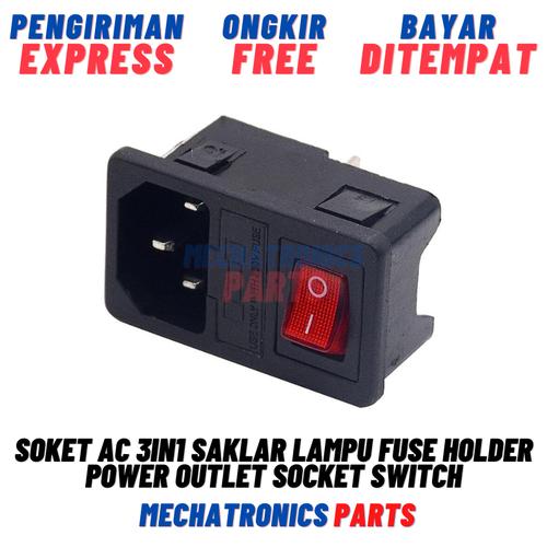 Jual SOKET AC 3IN1 + SAKLAR LAMPU+FUSE HOLDER POWER OUTLET SOCKET SWITCH - Kota Bandung ...