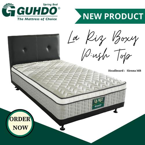 Jual Kasur Guhdo Spring Bed Full Set La Riz Boxy Plush Top Headboard Sienna MB - Biru, 90 x 200 ...