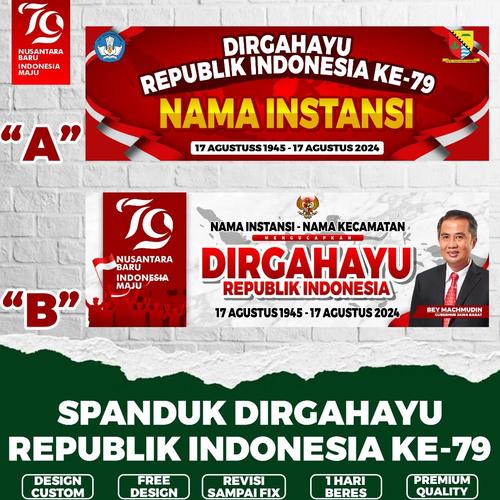 Jual -MURAH MERDEKA- SPANDUK DIRGAHAYU RI / SPANDUK BANNER AGUSTUSAN ...