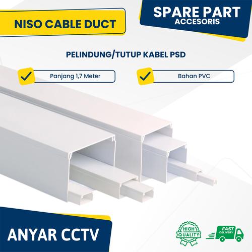 Jual KABEL DUCT DUCTING KABEL PSD TUTUP KABEL NISO WARNA PUTIH - 25 X ...