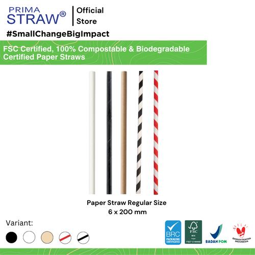 Jual Paper Straw - Sedotan Kertas 6 x 200mm - Sedotan Eco Friendly ...