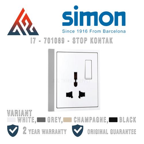 Jual Simon I7 Stop Kontak Universal Socket 13A Saklar - 701089 - Putih ...