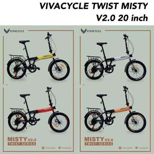 Promo Sepeda Lipat Folding Bike 20 Viva Cycle Misty 2.0 Discbrake 7 ...