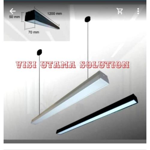 Jual Kap Lampu Gantung LED T8 LINEAR 1X18 Watt - 2x18 Watt PHILCO . - 1 ...