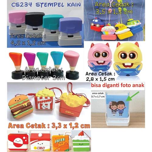 Jual stempel kain / stempel baju tahan air - stamp untuk masker atau ...