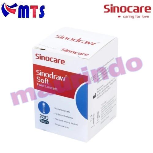 Jual Sinocare Sinodraw Soft Jarum Blood Lancets 28G box 50pcs - Kota ...