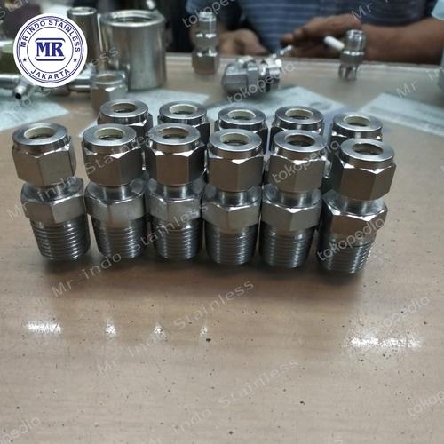 Jual Male Connector Tube 8mm x 1/4" NPT Konektor Stainless SS316 ...