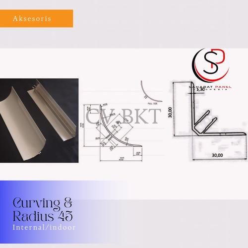 Jual Internal Curving & Radius 45 Aluminium - Male Female 1 Set - Kota ...