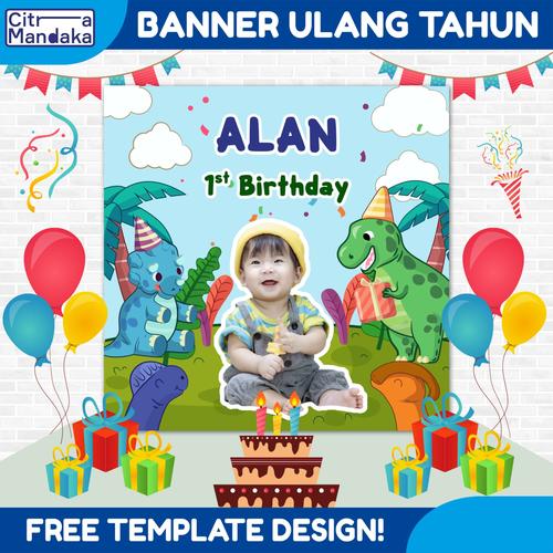 Jual Cetak Banner Spanduk Meteran Backdrop Ulang Tahun Anak Custom ...