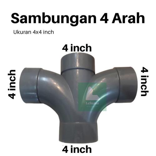 Jual Sambungan Pipa Leter T Paralon Pvc Tee 4 Arah Ukuran 4 Inch Pralon ...