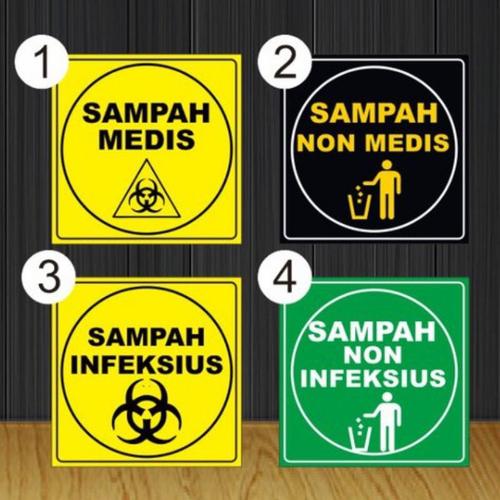 Jual Stiker sampah medis/sampah non medis stiker sampah infeksius ...