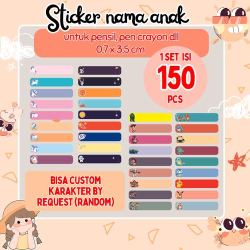 Jual Label pensil / label nama / Sticker Nama Pensil Custom Label Nama ...