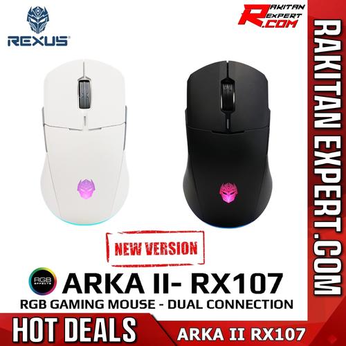 Promo Rexus Arka II RX-107 Dual Connection - RGB Wireless Gaming Mouse ...