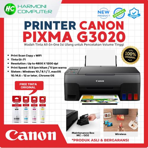Jual PRINTER CANON PIXMA G3020 Ink Tank system - All-In-One Printer ...