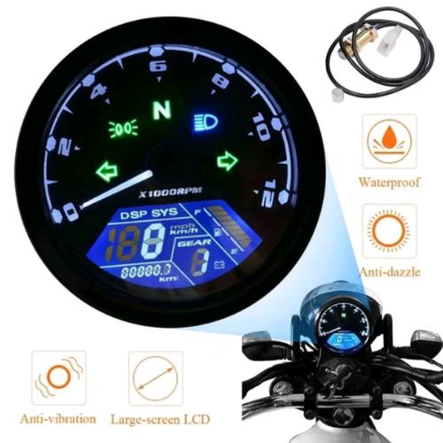 Promo Speedometer Babon Digital Bulat Motor Japstyle Universal LED ...