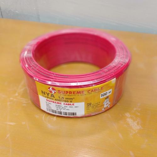 Jual Kabel Listrik Tunggal NYA 1,5mm SUPREME Merah Roll 100m - Jakarta ...