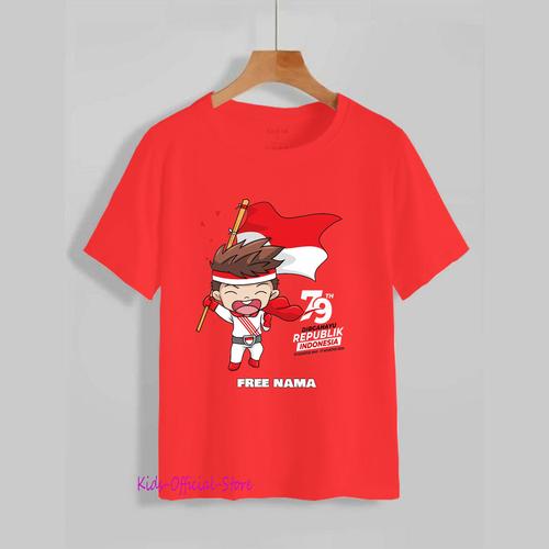 Jual Kaos anak Hut RI 17 agustus 1945 baju hari Kemerdekaan Republik indonesia 2024 yang ke 79 ...