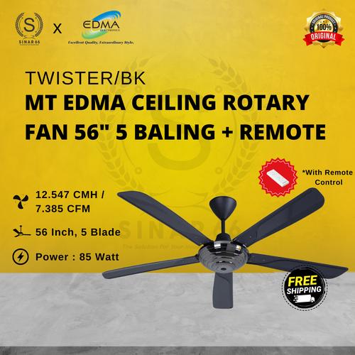 Promo MT EDMA TWISTER CEILING ROTARY FAN + REMOTE KIPAS ANGIN GANTUNG ...