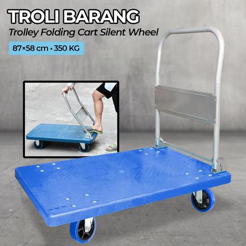 Jual NEW Troli Barang Lipat Trolley Folding Cart Silent Wheel Tempat ...