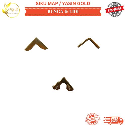 Jual Siku Map,Siku yasin warna gold Kembang & Lidi (Harga Per Pcs ...