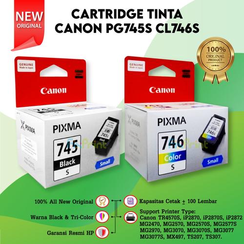 Jual Cartridge Tinta CL746S 746s 746 Small Canon MG3070 MG3077 TS3170 ...