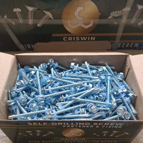 Jual 300 pcs baut drilling 12x50 merk CRISWIN, baut galvalum, baut baja ...