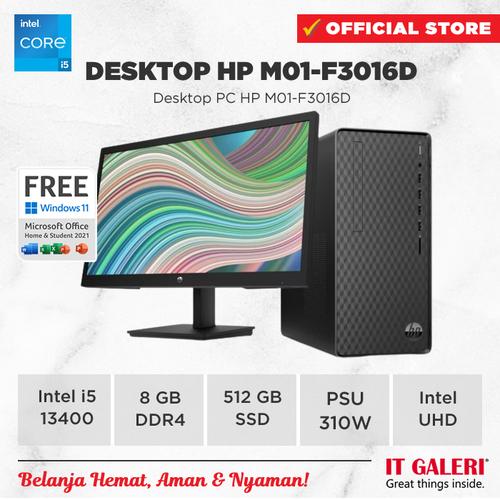 Promo Desktop PC HP M01-F3016D - Intel Core i5-13400/8GB/512GB/21.5/WIN11+OHS2021/9W3H2PA Cicil ...