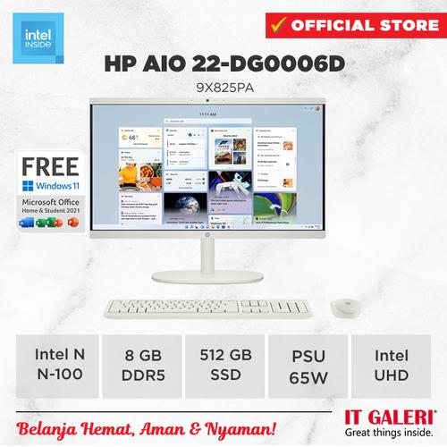 Promo HP AIO 22-DG0006D - N100/8GB/512GB/21.5 FHD/WIN11+OHS2021/WHITE ...
