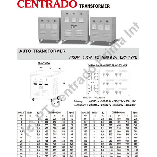 Jual Step Up/Down Auto Trafo Centrado 30 KVA, Dry Type Transformer ...