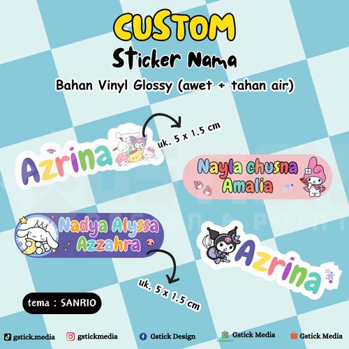 Jual Sticker Label Nama/Sticker Nama Buku/Sticker Nama Custom/Custom ...