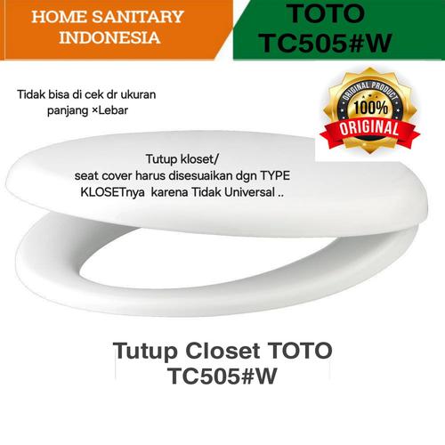 Jual TOTO TC505W Tutup Closet Duduk Biasa Toilet Seat Cover Original ...