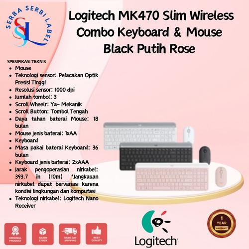 Jual Logitech MK470 Combo Keyboard dan Mouse Wireless Slim MK 470 - Hitam - Hitam - Jakarta ...
