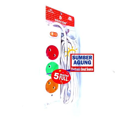 Jual Dexicon Olor Kabel Colour 3 Lubang Kabel Full Tembaga 5M Lima ...