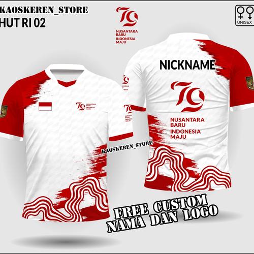 Jual jersey hut ri ke 79 baju kemerdekaan indonesia 2024 kaos dirgahayu indonesia ke 79 baju 17 ...