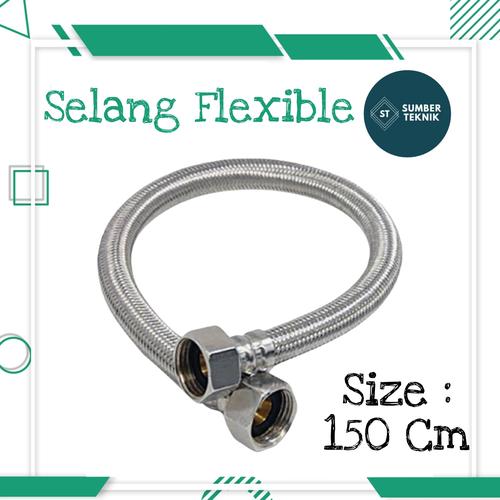 Jual Selang Fleksible Air Panas Hose Flexible Stainless Wastafel WC 150 ...