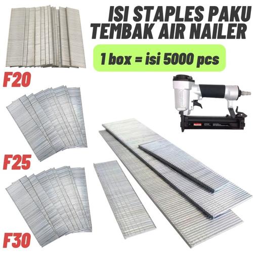 Jual Isi Staples Paku Tembak Refill Air Nailer Stapler Gun F30 F25 F20 ...