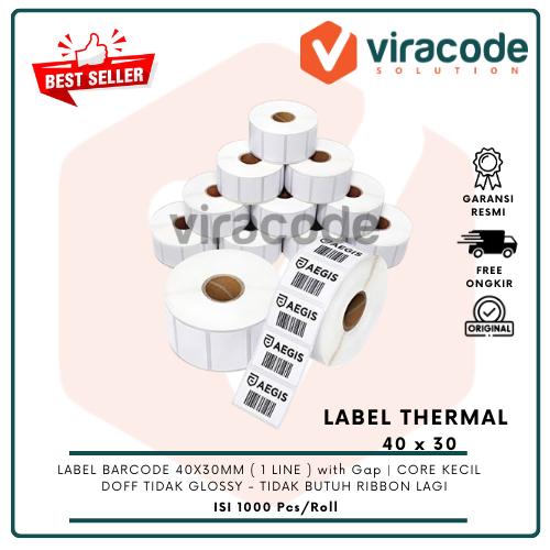 Jual KERTAS STICKER DIRECT THERMAL uk 40X30 mm LABEL BARCODE uk 40X30mm - Kota Surabaya ...