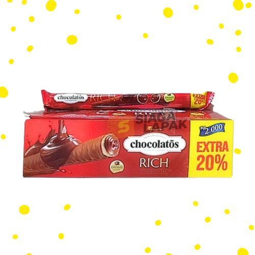 Jual Chocolatos RICH Premium 1 BOX Wafer Roll Coklat Coated Chocolate ...