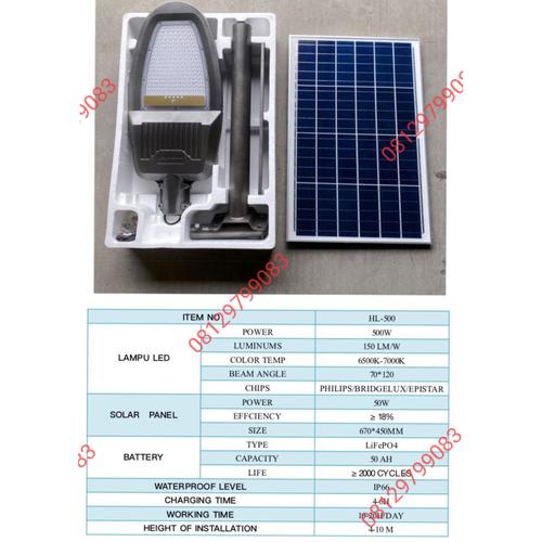 Jual pju led jalan solar sel all in one aio / 2in1 panel surya matahari ...
