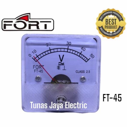 Jual Analog Volt Meter AC/DC FORT (Type FT-45V) - Kota Surabaya - Tunas ...