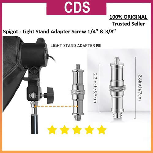 Jual Spigot Light Stand Male 1/4 & 5/8 inch screw - Ujung Light Stand ...