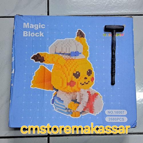Jual Mainan Balok Susun Anak Lego Ukuran Besar Gift Pikachu 2680 Pcs ...