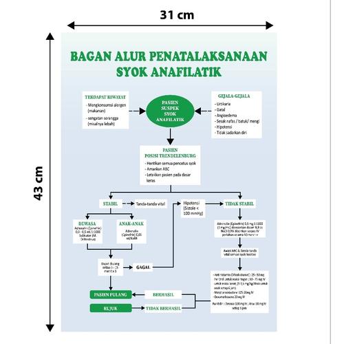 Jual Poster Kesehatan Bagan Alur Penatalaksanaan Syok Anafilaktik Uk ...