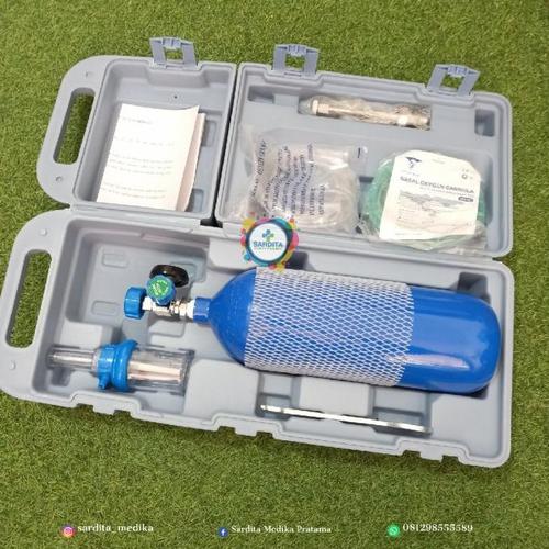 Jual Alat Pernafasan Tabung Oksigen Portable 2 Liter Hardcase Plus Regulator Plus Nassal - 2L ...