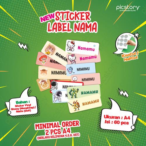 Jual Stiker Nama Anak - Sticker Label Nama Karakter Anti Air Waterproof ...